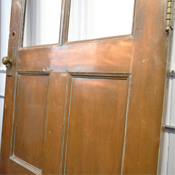 Oversized Antique Copper Clad Door - Salvage-Garden