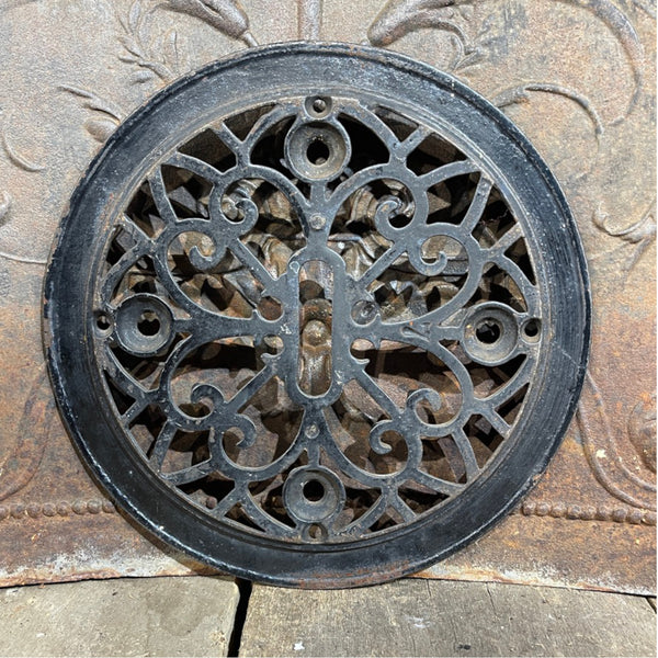Round Cast Iron Vent Cover - Salvage-Garden